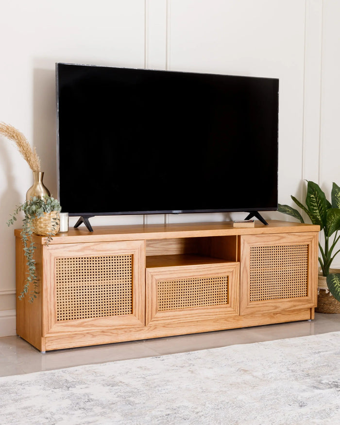 Rattan TV Unit
